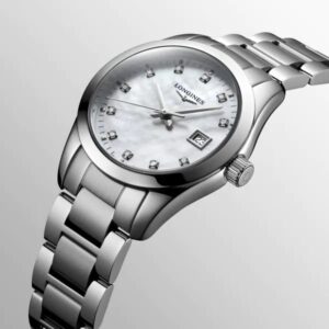 Reloj Longines Conquest Classic 30Mm Nacar Y Brillantes - Mery Satt Joyas